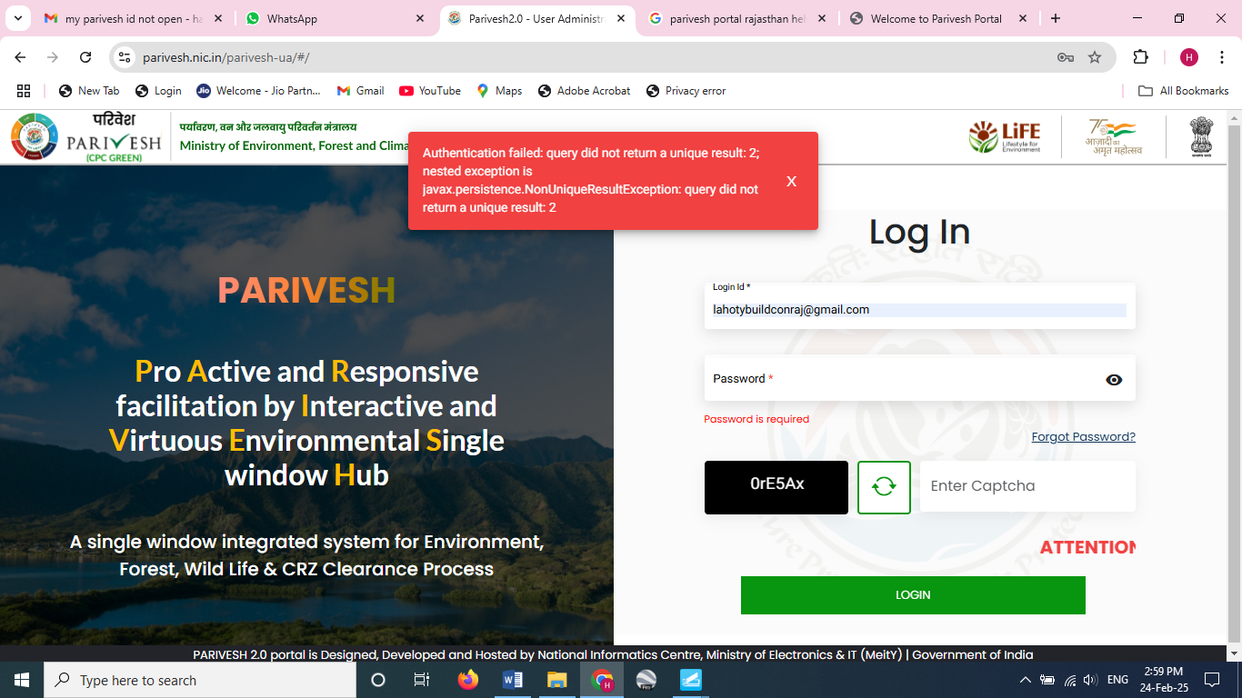 Welcome to Parivesh Portal